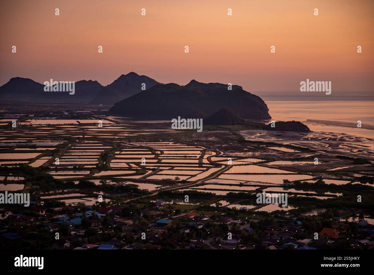 The Landscape and view from the Khao Daeng Viewpoint at the Village of ...