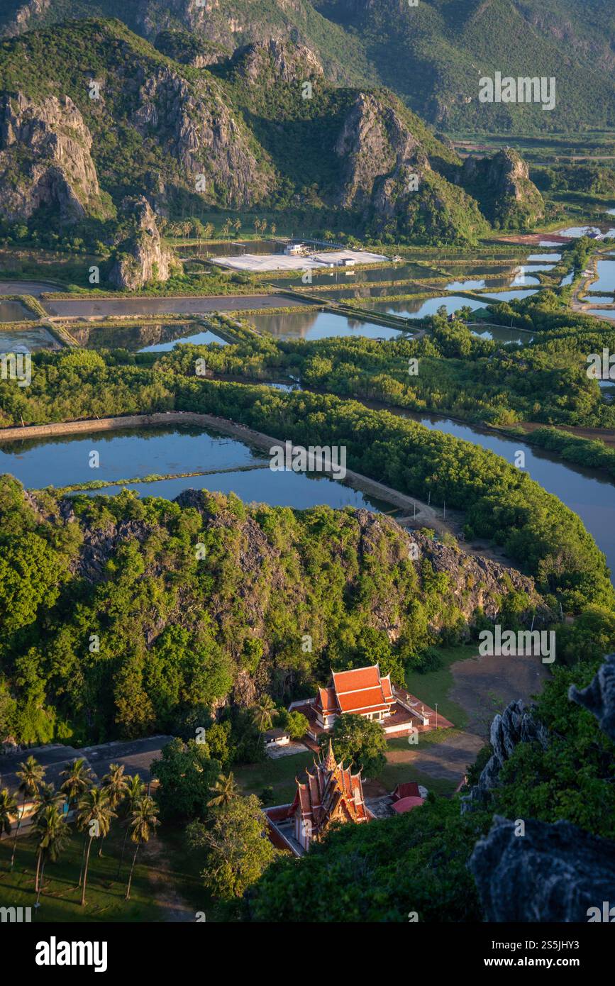 The Landscape and view from the Khao Daeng Viewpoint at the Village of ...