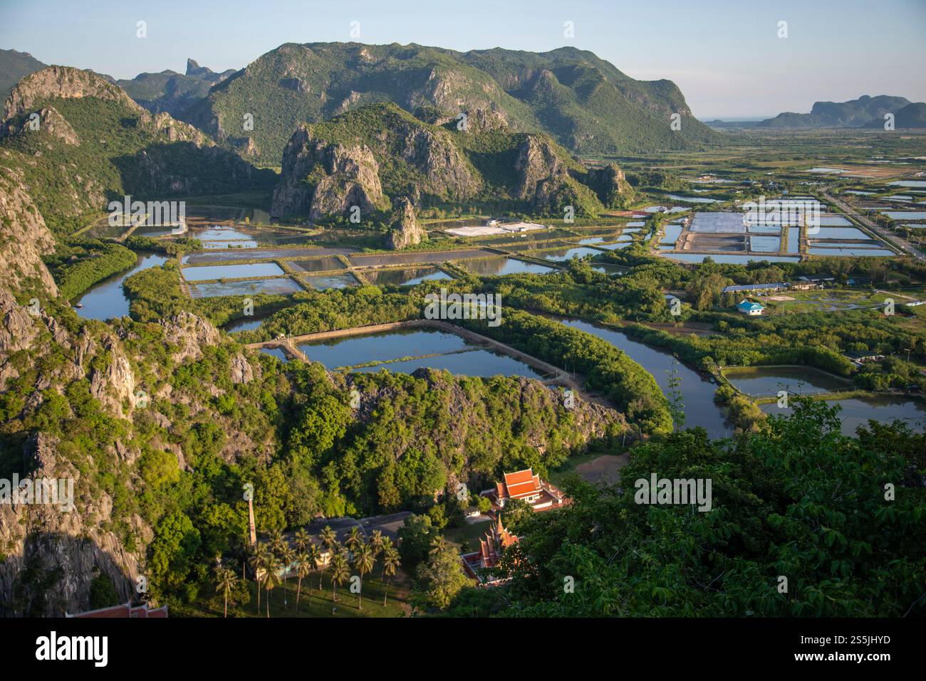 The Landscape and view from the Khao Daeng Viewpoint at the Village of ...