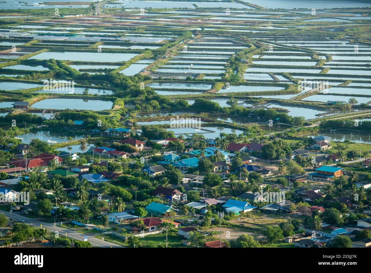The Landscape and view from the Khao Daeng Viewpoint at the Village of ...