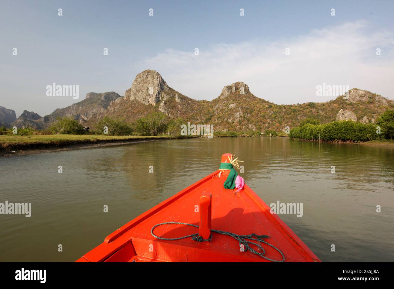 a Boat Tour in the Landscape with river Klong Khao Daeng at the Village ...
