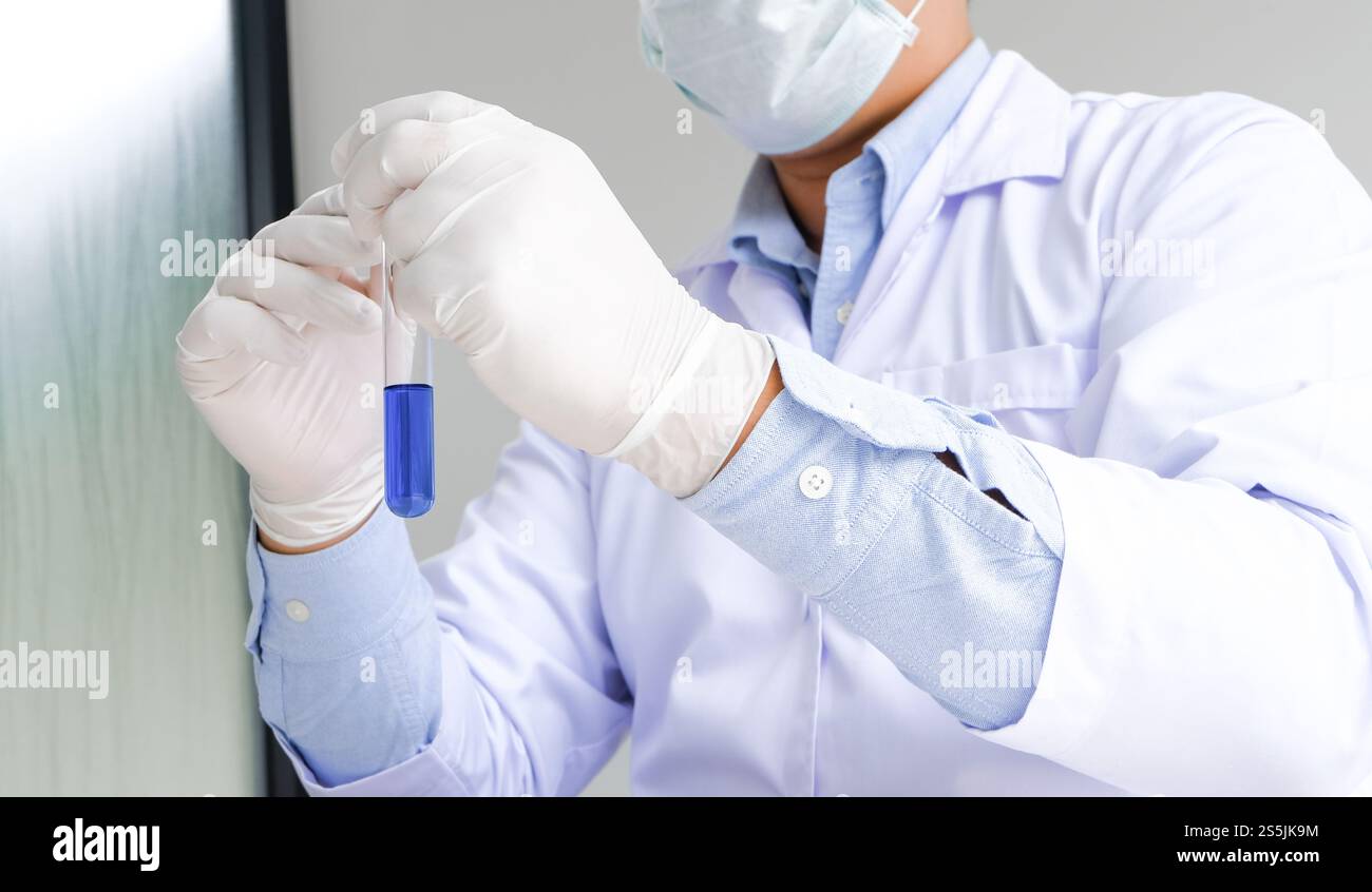 Science innovative Male medical or scientific laboratory researcher ...