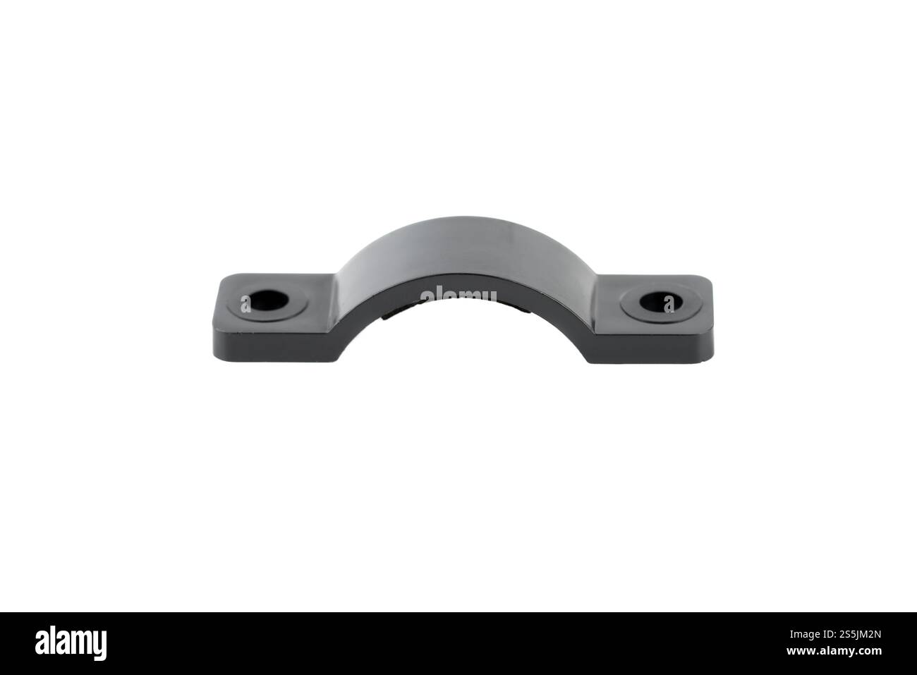 Clamp - plastic fastener for attaching wires. Copy space Stock Photo ...