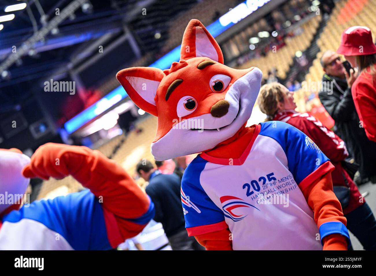 Herning, Denmark. 14th Jan, 2025. Mascotte, Mascot, Marketing, during ...