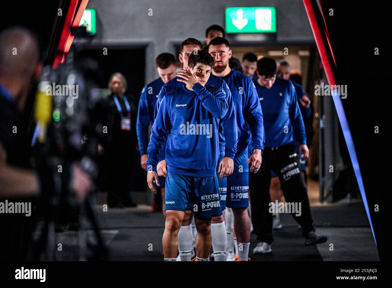 Herning, Denmark. 14th Jan, 2025. Leo Prantner of Italy during IHF Men's - Handball World ...