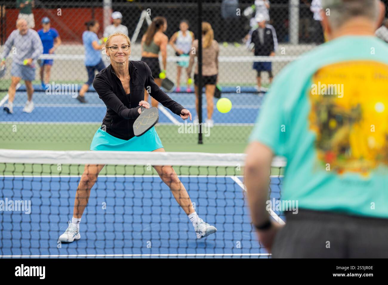 IMAGE DISTRIBUTED FOR HUMANA - Florida pickleballers participate in a ...