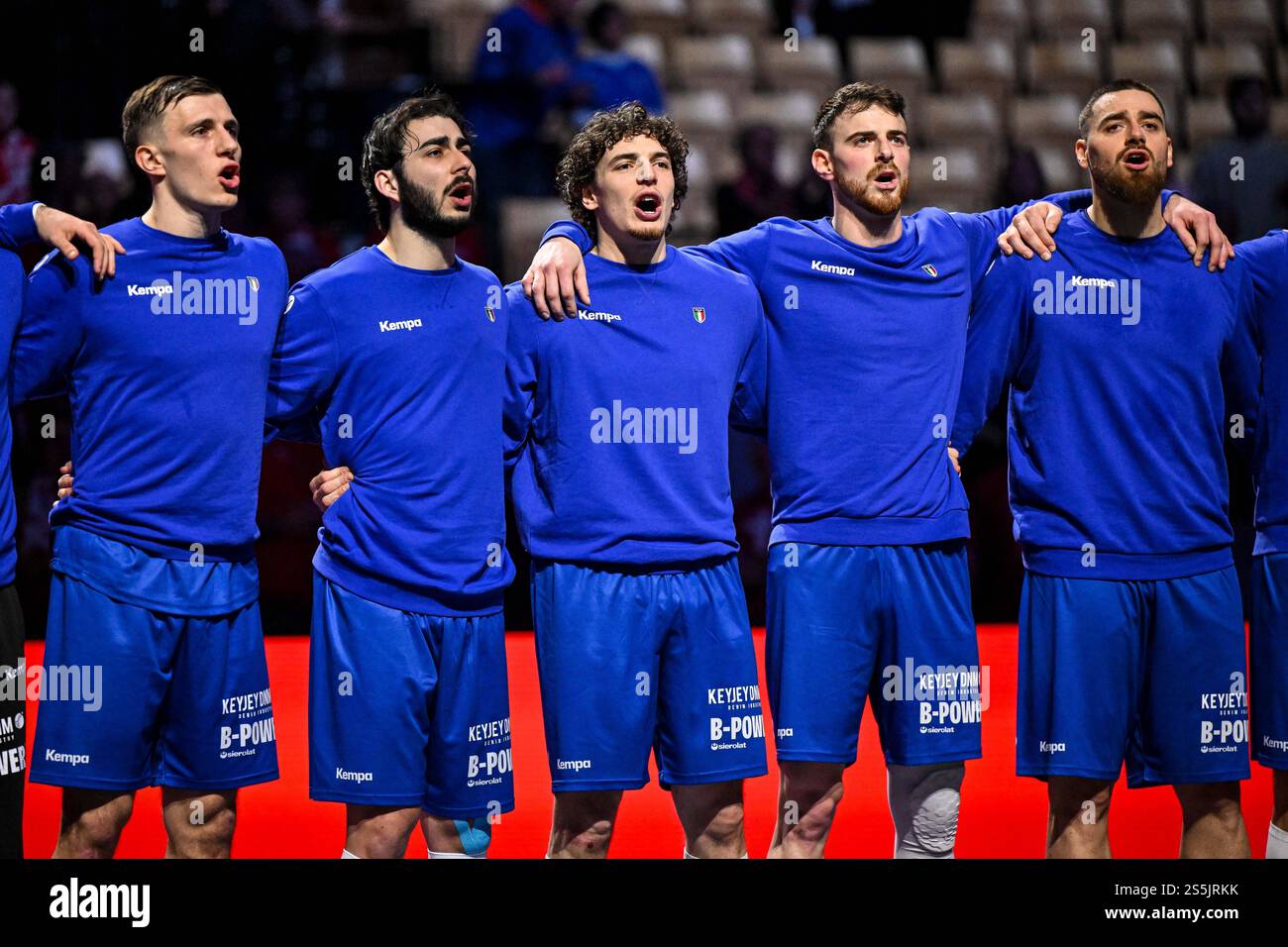 Herning, Denmark. 14th Jan, 2025. Team Italia Italy during IHF Men's ...