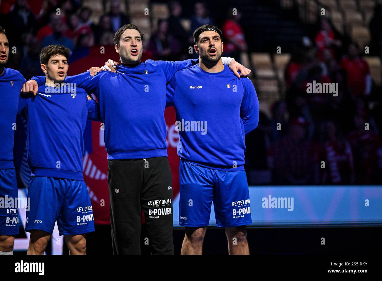 Herning, Denmark. 14th Jan, 2025. Team Italia Italy during IHF Men's ...