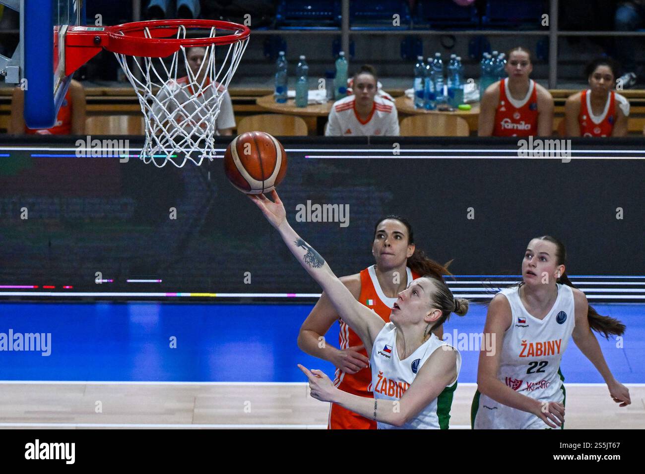 From left Martina Bestagno of Schio, Nikola Dudasova, Emma Cechova ...