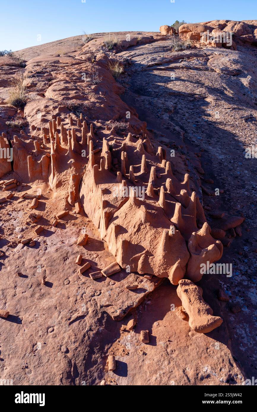 Morning view of Crocodile Rock, a very unique rock formation on the way ...