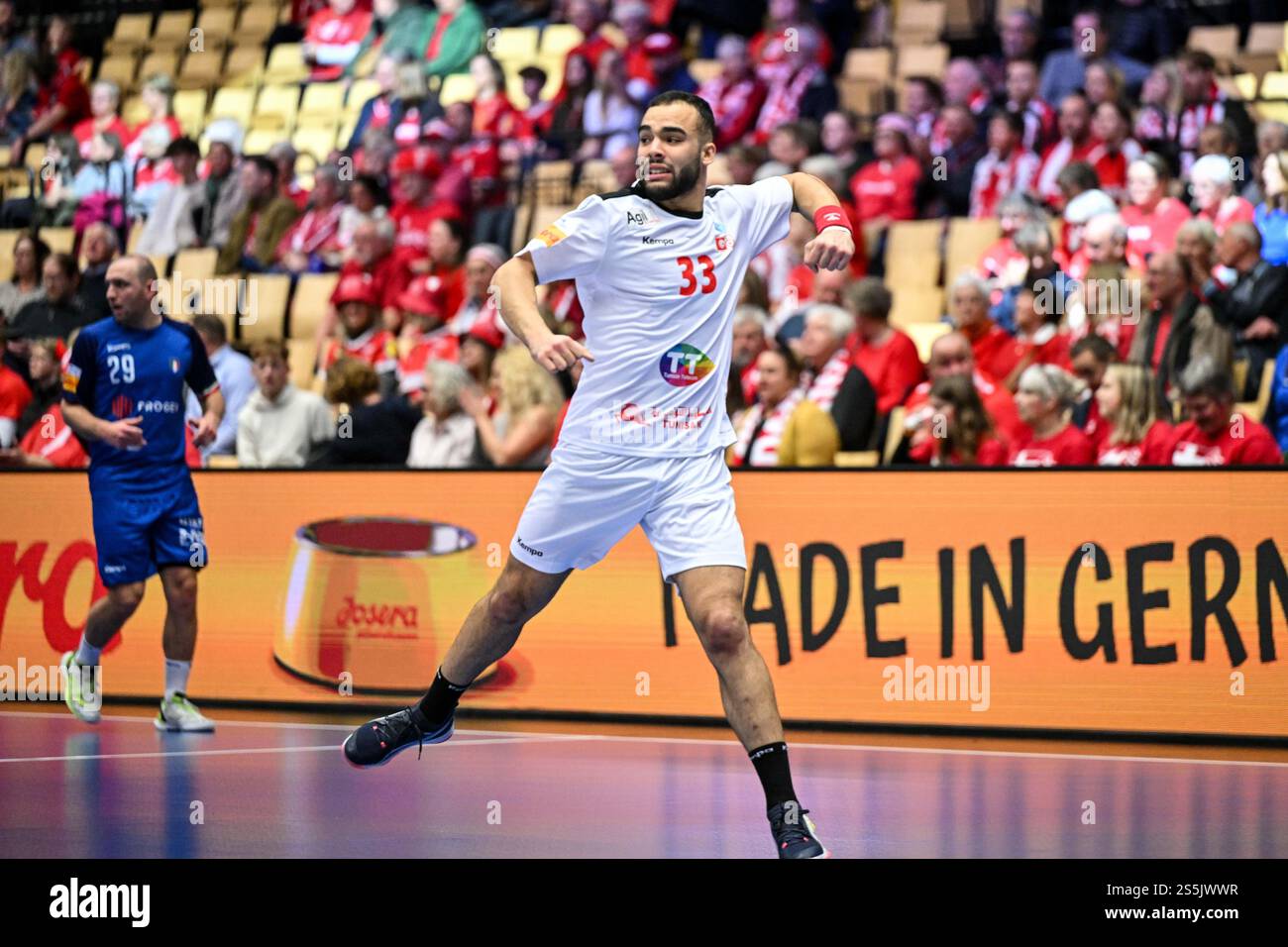 Herning, Denmark. 14th Jan, 2025. Yassine Ben Salem of Tunisia during ...