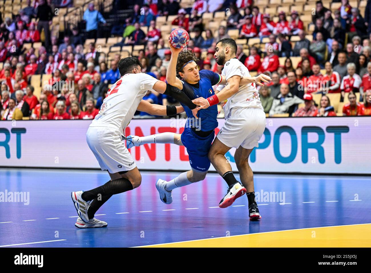 Giacomo Savini of Italy during IHF Men's - Handball World Championship ...