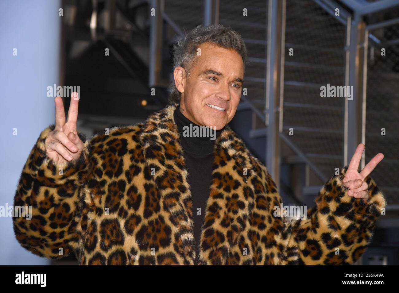 British singer Robbie Williams visits the Empire State Building in ...