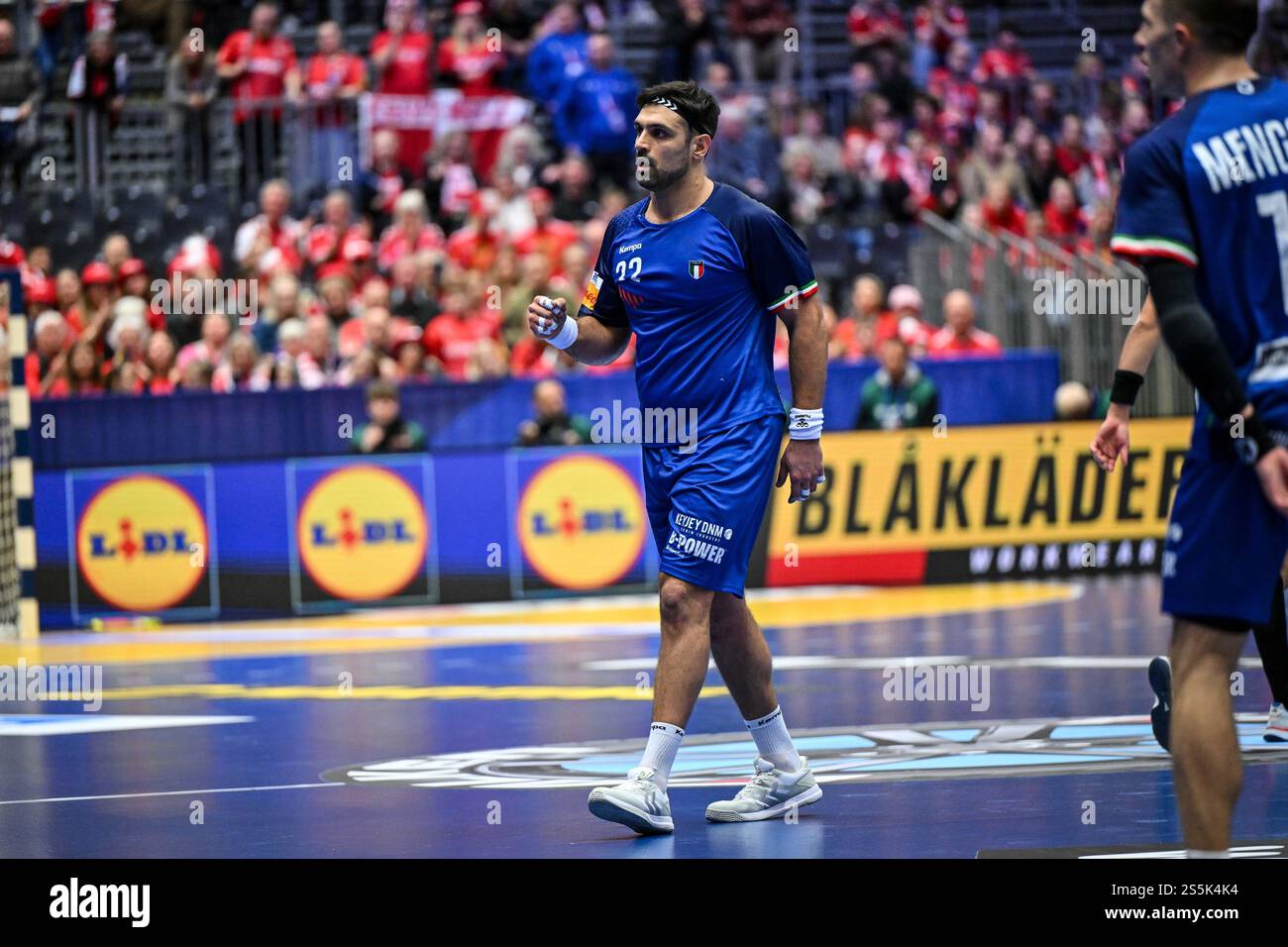Andrea Parisini of Italy during IHF Men's - Handball World Championship ...