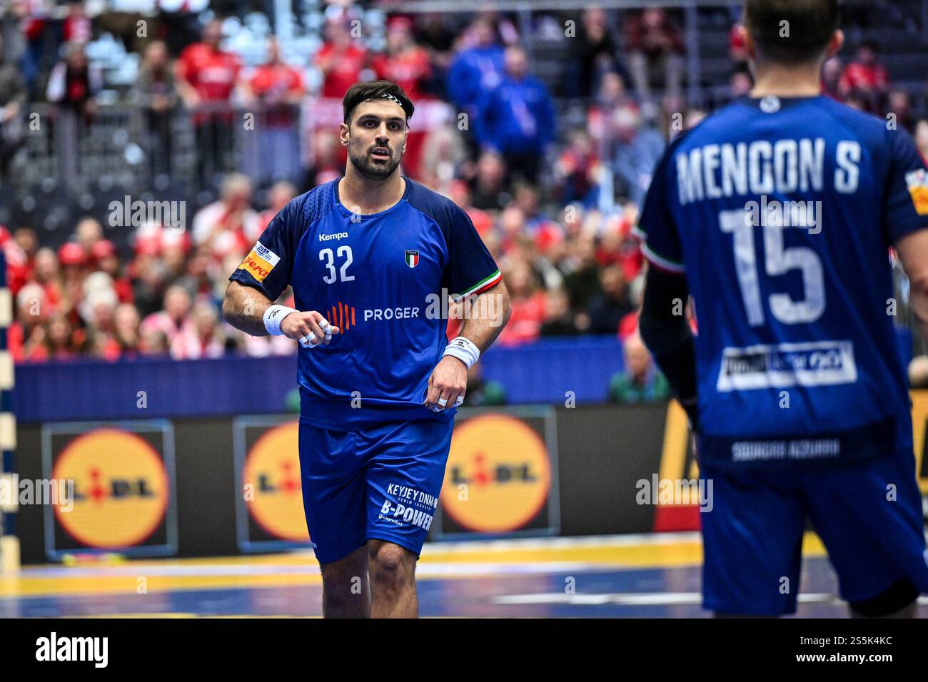 Andrea Parisini of Italy during IHF Men's - Handball World Championship ...