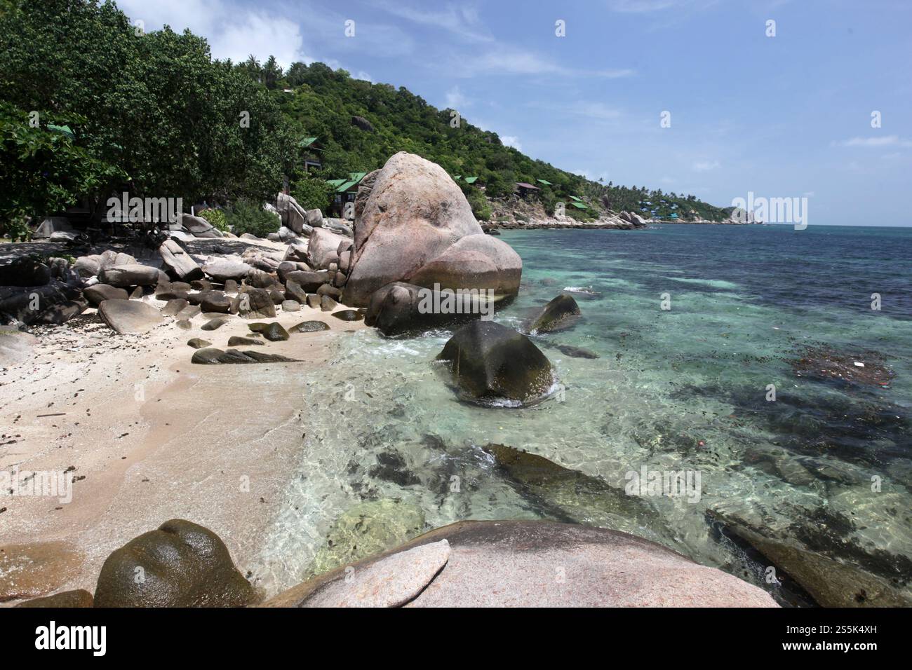 a small Bay, Beach and Landscape at the Town of Sairee Village on the ...