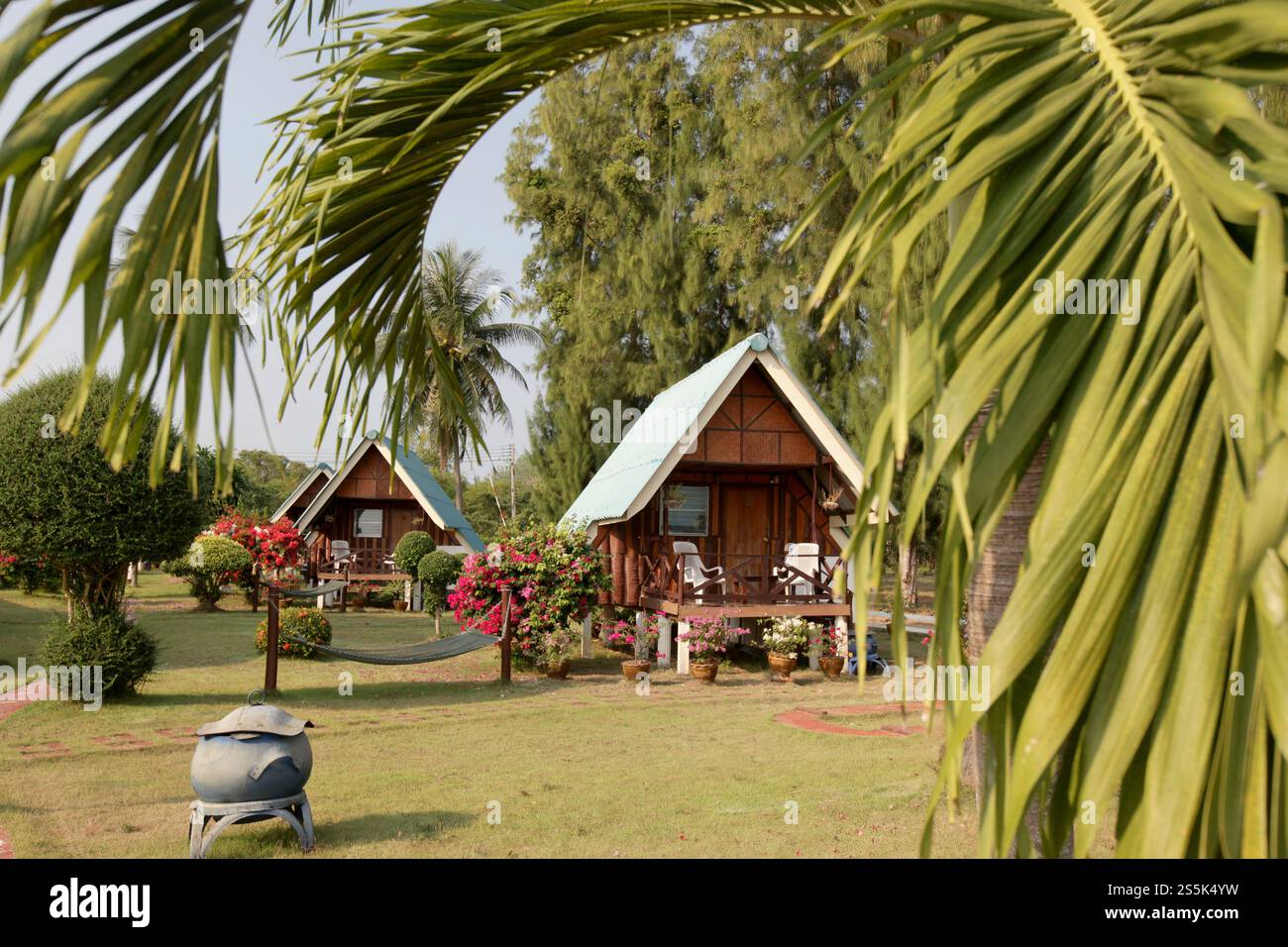 a Hotel and Resort at a Beach at Pak Nam near the City of Chumphon in ...