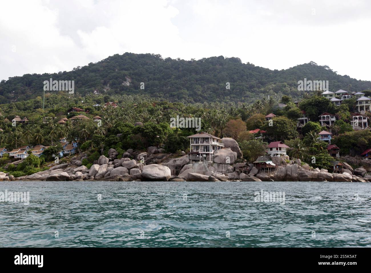 the coast and Landscape of Sairee Beach at the Town of Sairee Village ...