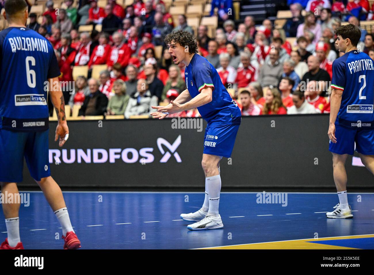 Giacomo Savini of Italy during IHF Men's - Handball World Championship ...