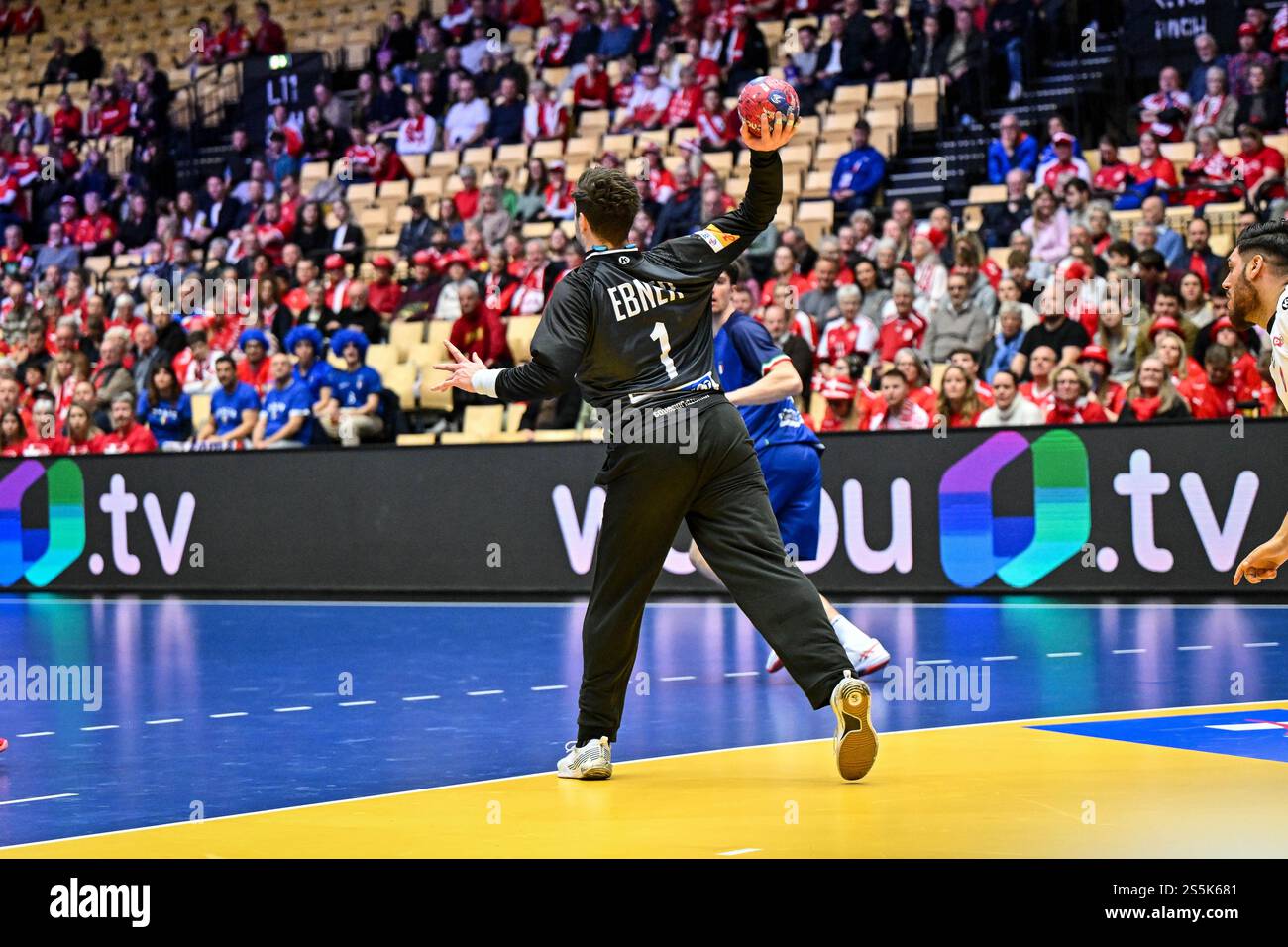Herning, Denmark. 14th Jan, 2025. Domenico Ebner of Italy during IHF ...