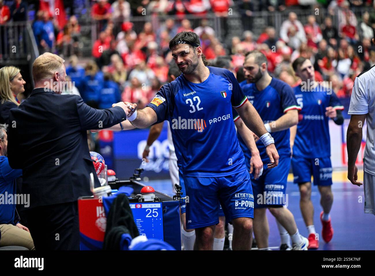 Andrea Parisini of Italy during IHF Men's - Handball World Championship ...