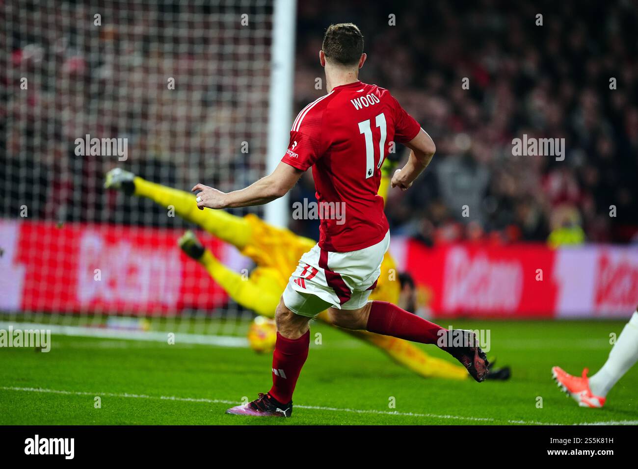 Nottingham Forest's Chris Wood scoring the opening goal during the ...