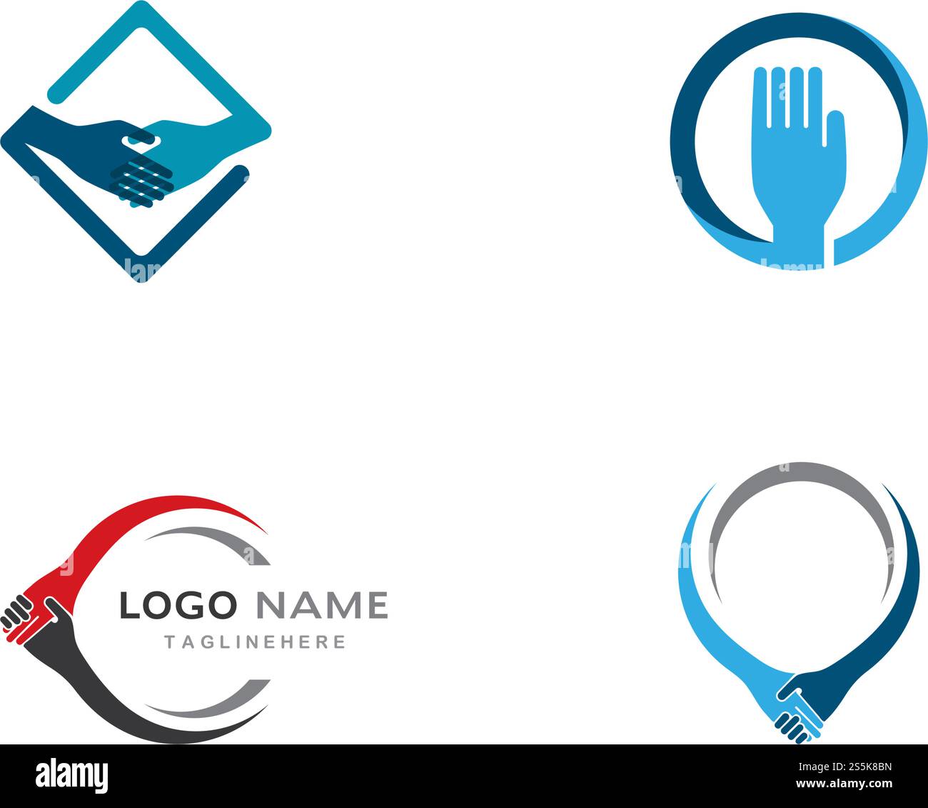 Hand Shake logo template Stock Vector Image & Art - Alamy