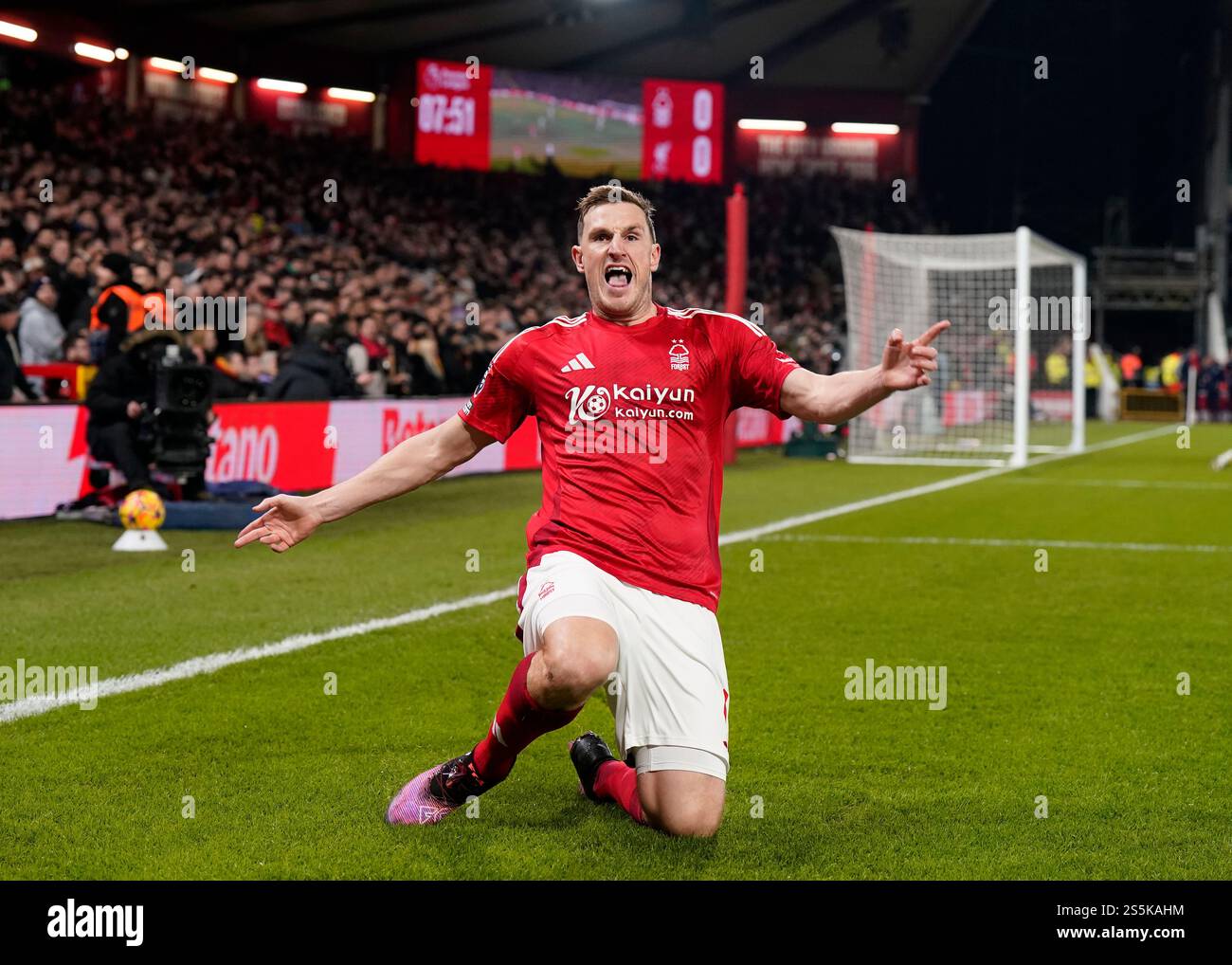 Nottingham, UK. 14th Jan, 2025. Chris Wood of Nottingham Forest ...