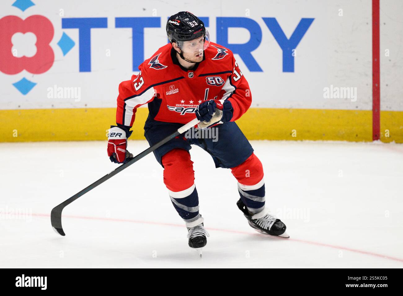 Washington Capitals center Ethen Frank (53) in action during the third ...
