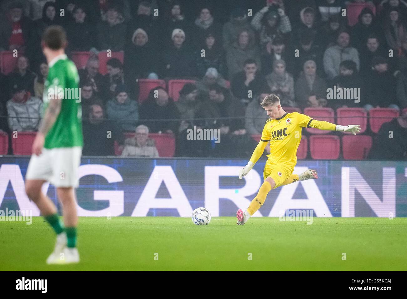 Eindhoven - Goalkeeper Calvin Raatsie of Excelsior Rotterdam during the ...