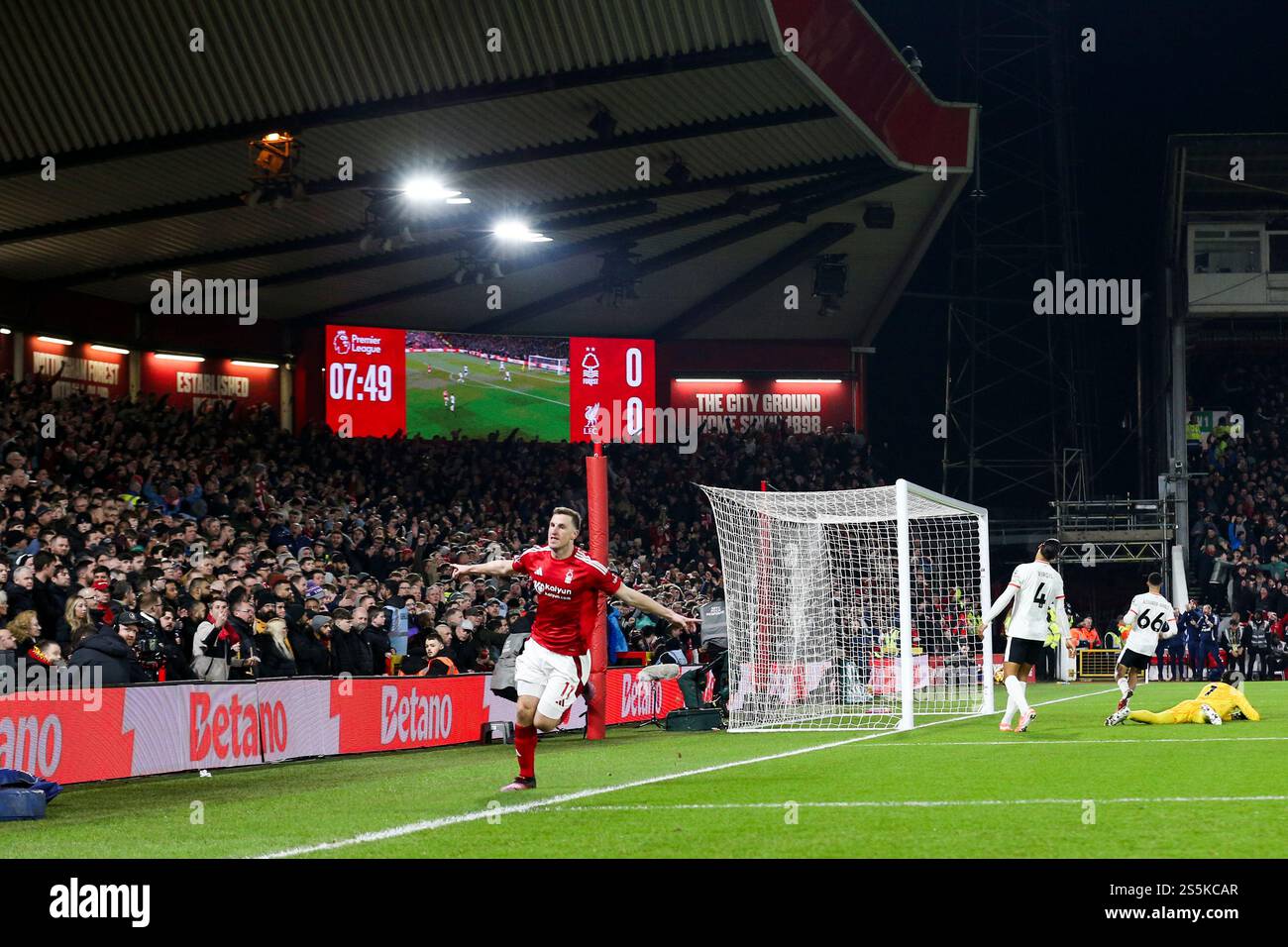 Nottingham, UK. 14th Jan, 2025. Nottingham Forest forward Chris Wood ...