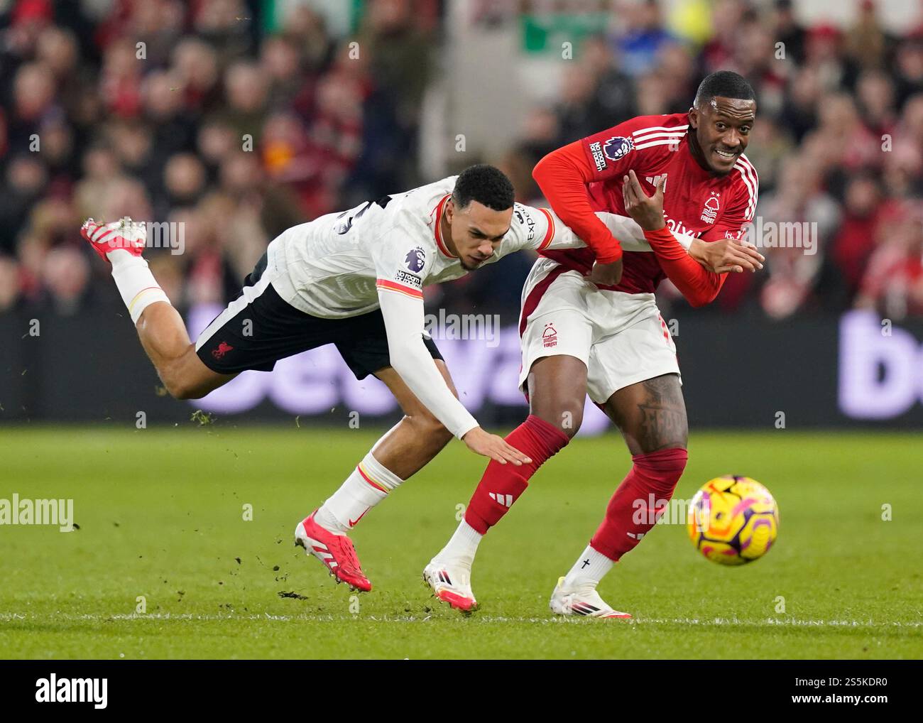 Nottingham, UK. 14th Jan, 2025. Trent Alexander-Arnold of Liverpool ...