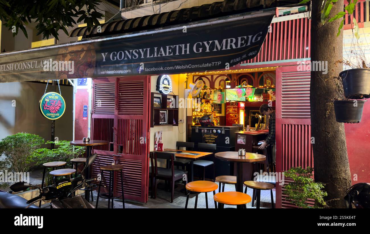 Phnom Penh, Cambodia, Asia, January 12 2025: The Welsh Consulate is a ...