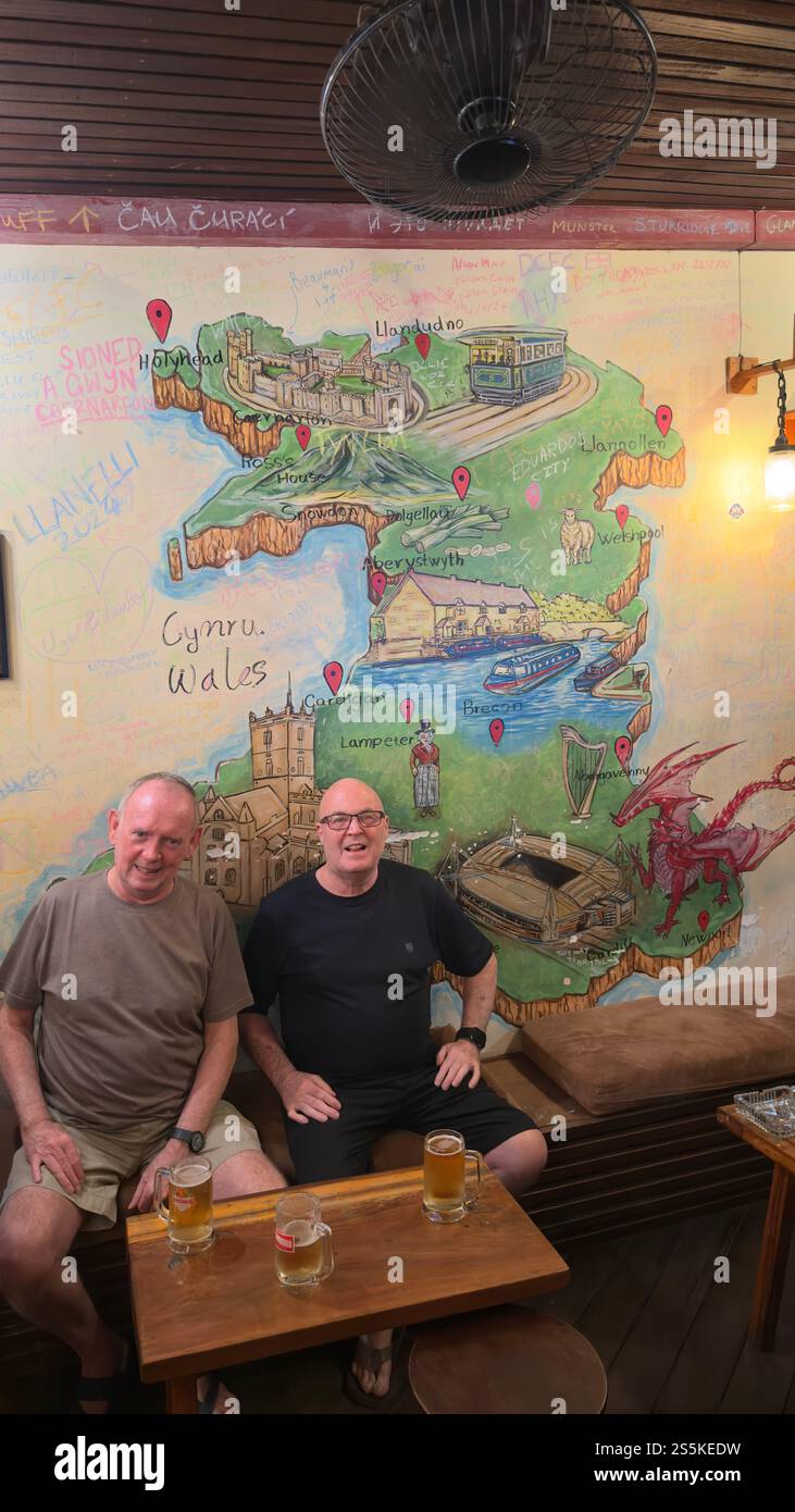 Two senior males from Wales, UK are on a travel tour of Cambodia and ...