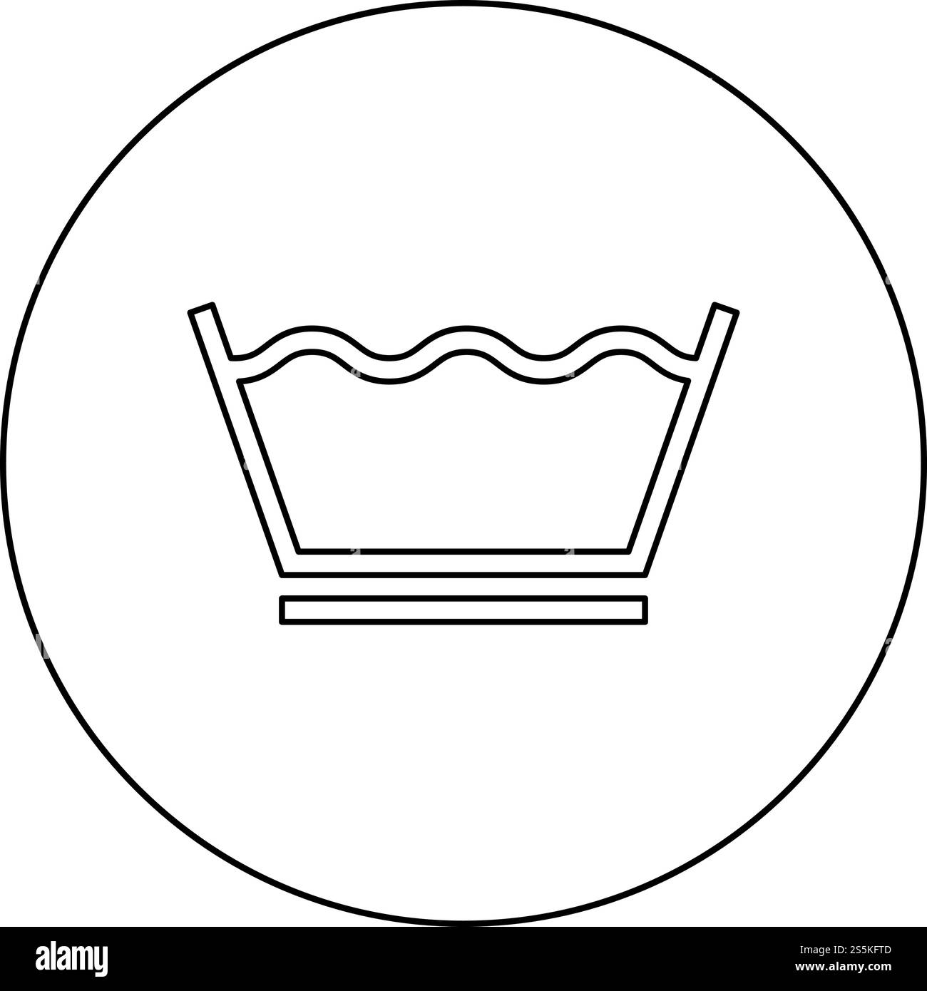 Delicate wash Clothes care symbols Washing concept Laundry sign icon in ...