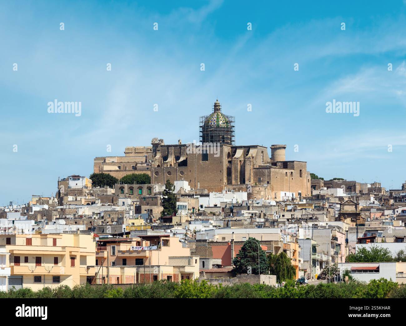 Small picturesque medieval town Oria panoramic view, Brindisi region ...