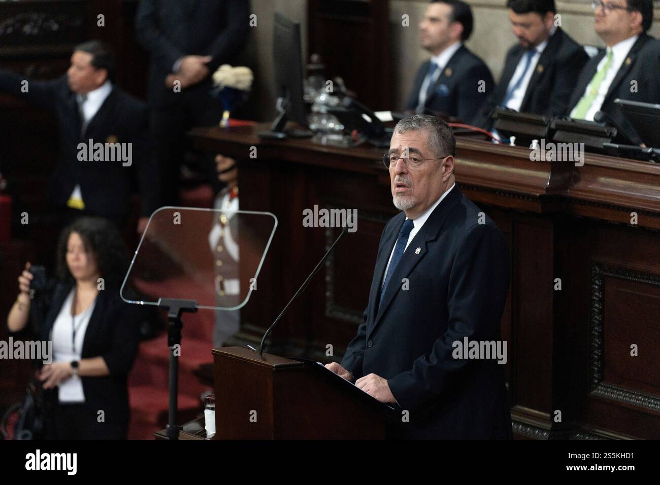 Guatemalan President Bernardo Arévalo delivers his first annual address ...