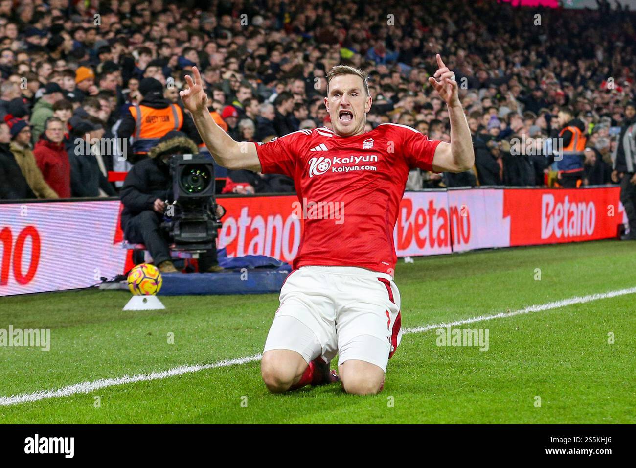 Nottingham, UK. 14th Jan, 2025. Nottingham Forest forward Chris Wood ...