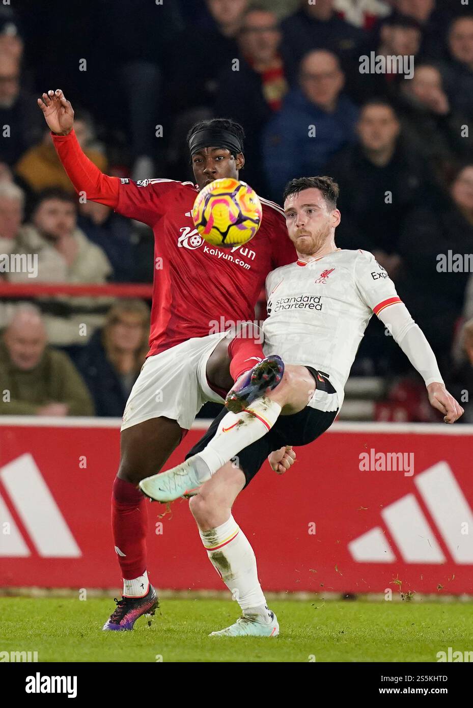 Nottingham, UK. 14th Jan, 2025. Anthony Elanga of Nottingham Forest and ...