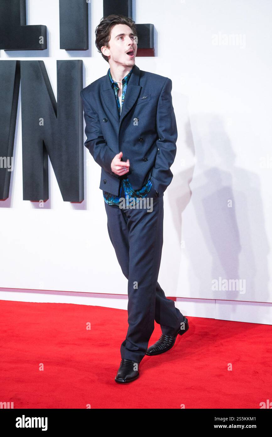 London, UK. 14th Jan, 2025. Timothee Chalamet attends the UK Premiere ...
