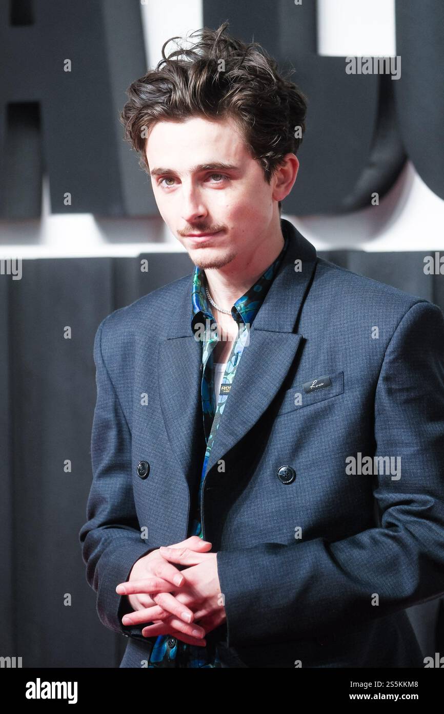 London, UK. 14th Jan, 2025. Timothee Chalamet attends the UK Premiere ...