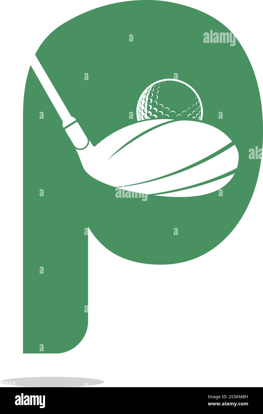 Initial letter P gold vector logo design. Golf club inspiration logo ...