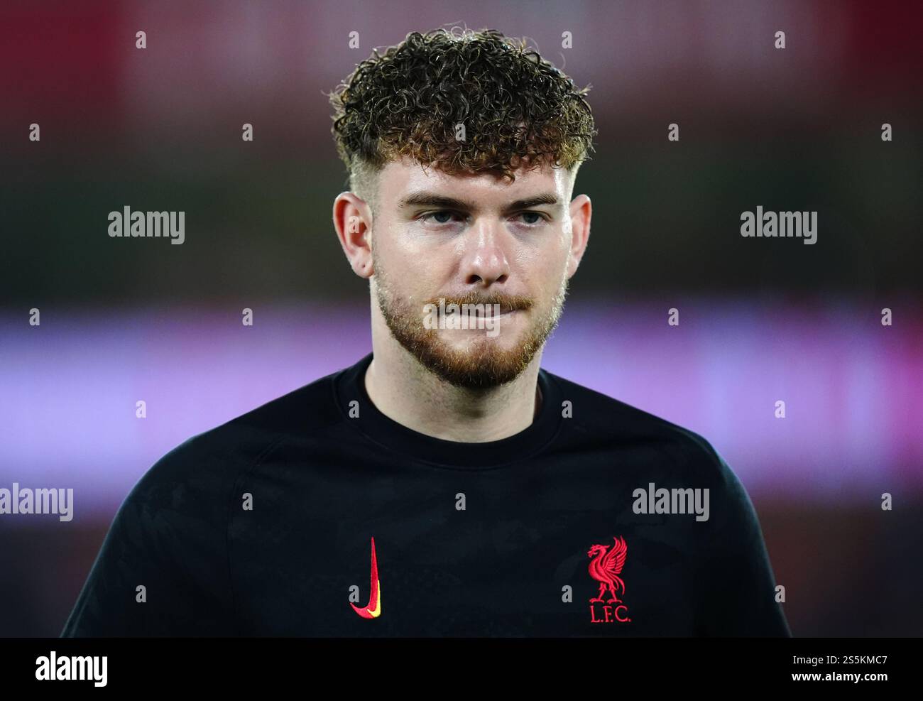Liverpool's Harvey Elliott ahead of the Premier League match at The ...