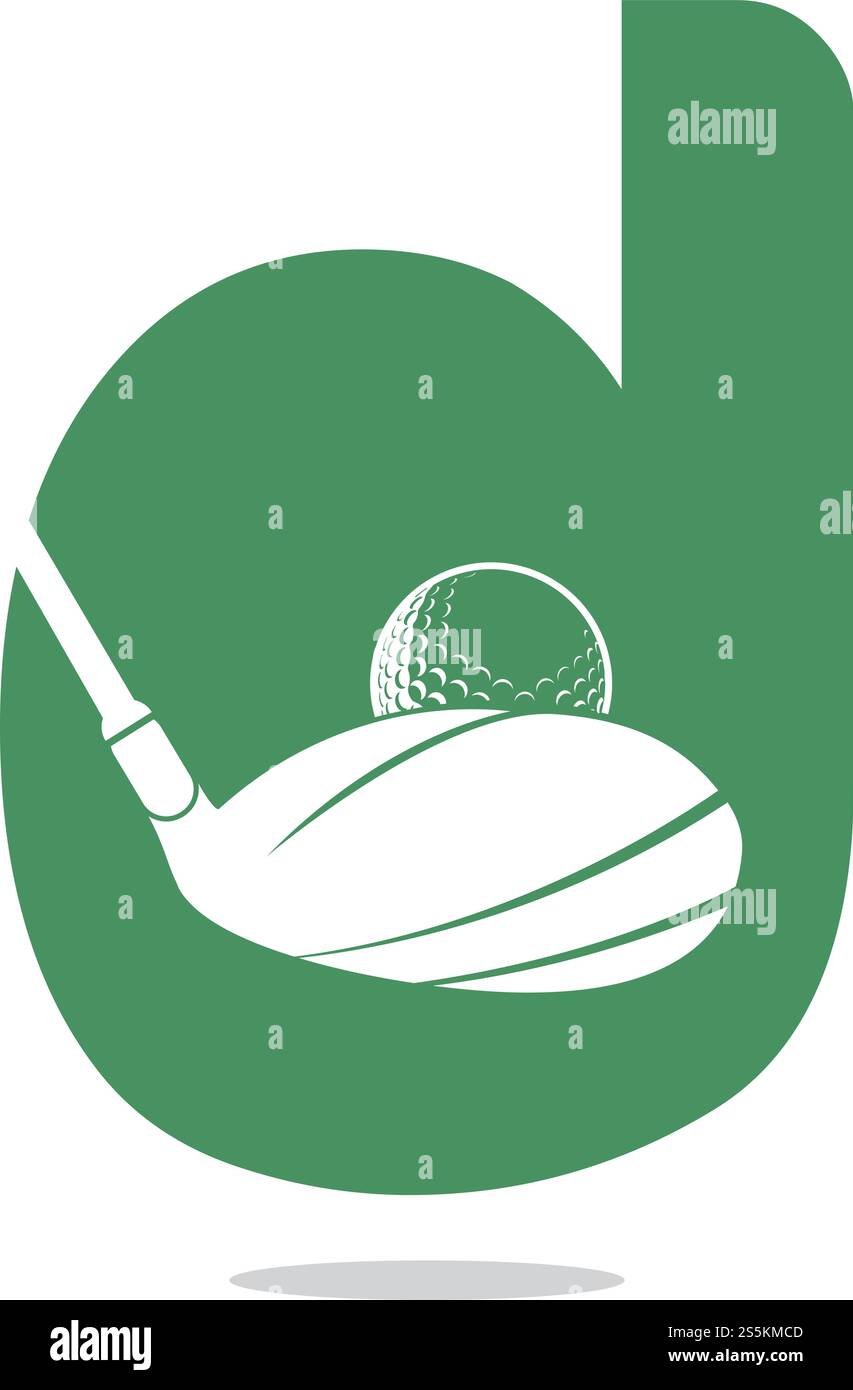 Initial letter D golf vector logo design. Golf club inspiration logo ...