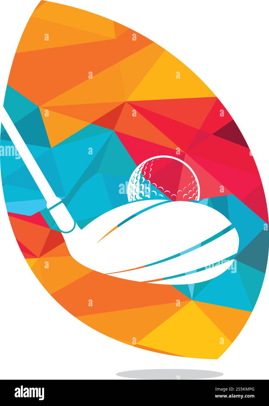 Leaf golf vector logo design. Green Leaf Eco Golf Symbol Stock Vector ...