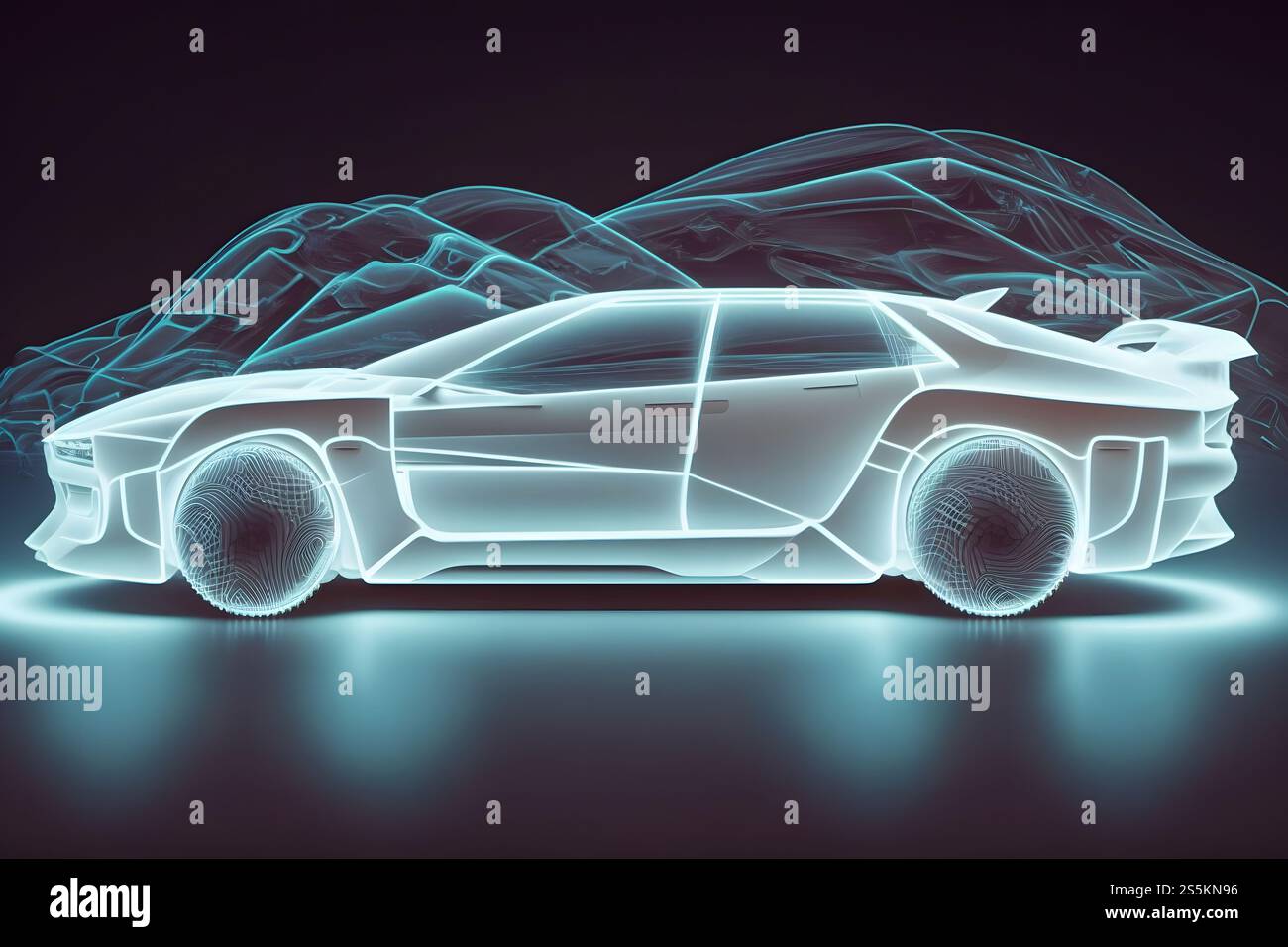 The concept of electromobility, e-motion, green transport, modern ...