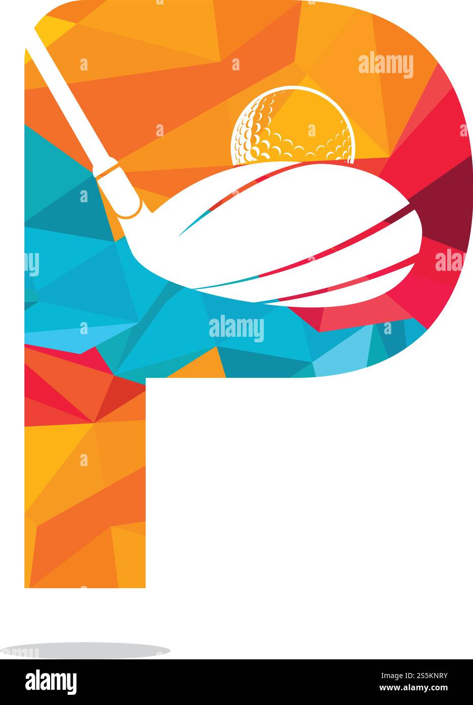 Initial letter P gold vector logo design. Golf club inspiration logo ...