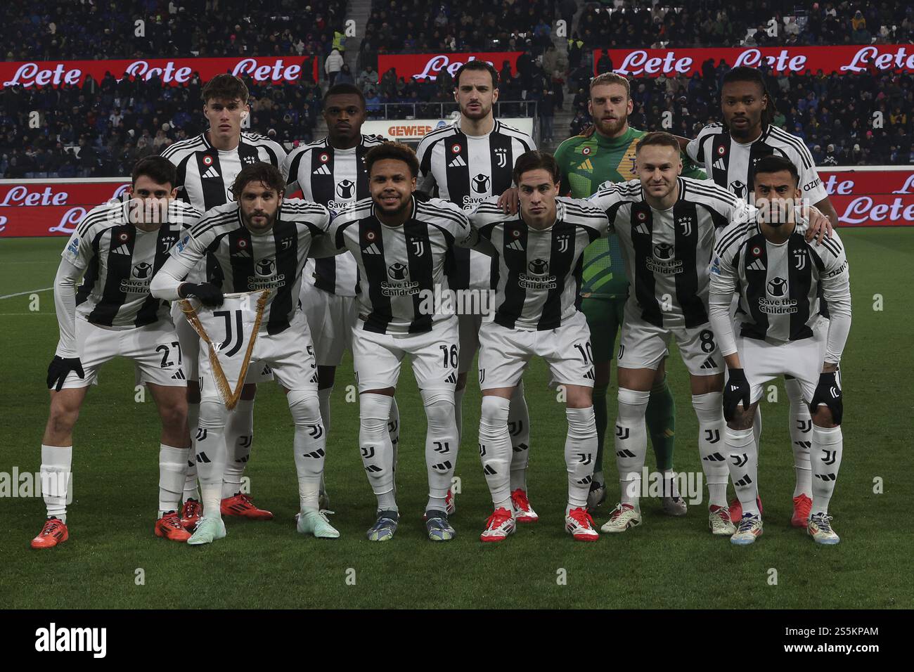Bergamo, Italy. 14th Jan, 2025. Juventus FC team during Atalanta BC vs ...