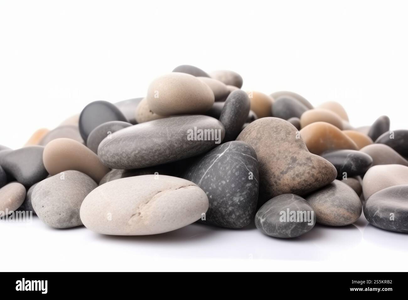River stones. Stack nature garden. Generate Ai Stock Photo - Alamy
