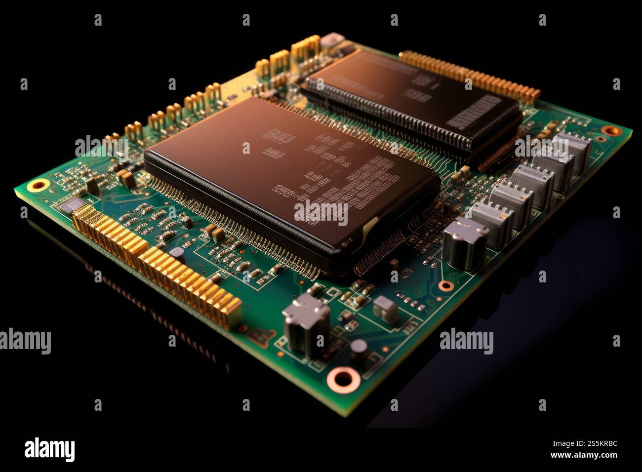 Small microchip shape. Pc inside inductor. Generate Ai Stock Photo - Alamy